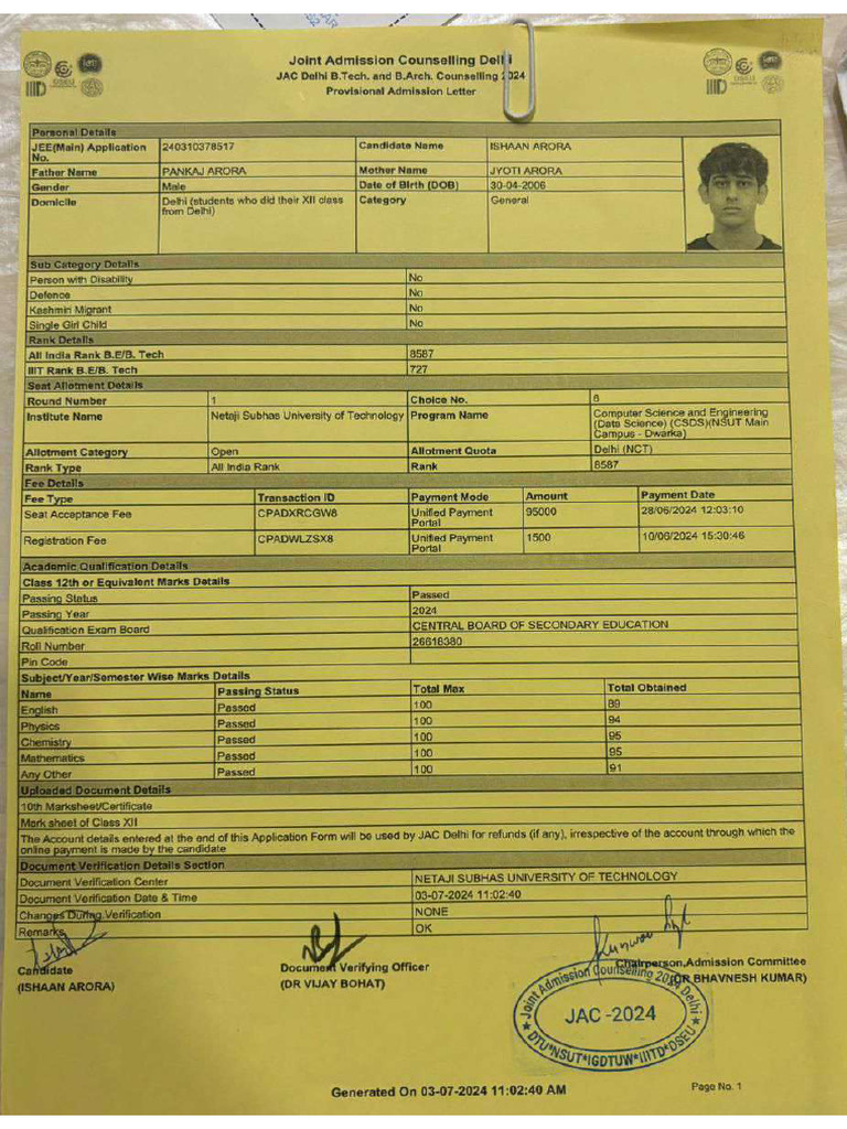 Jac Issued Letter | PDF