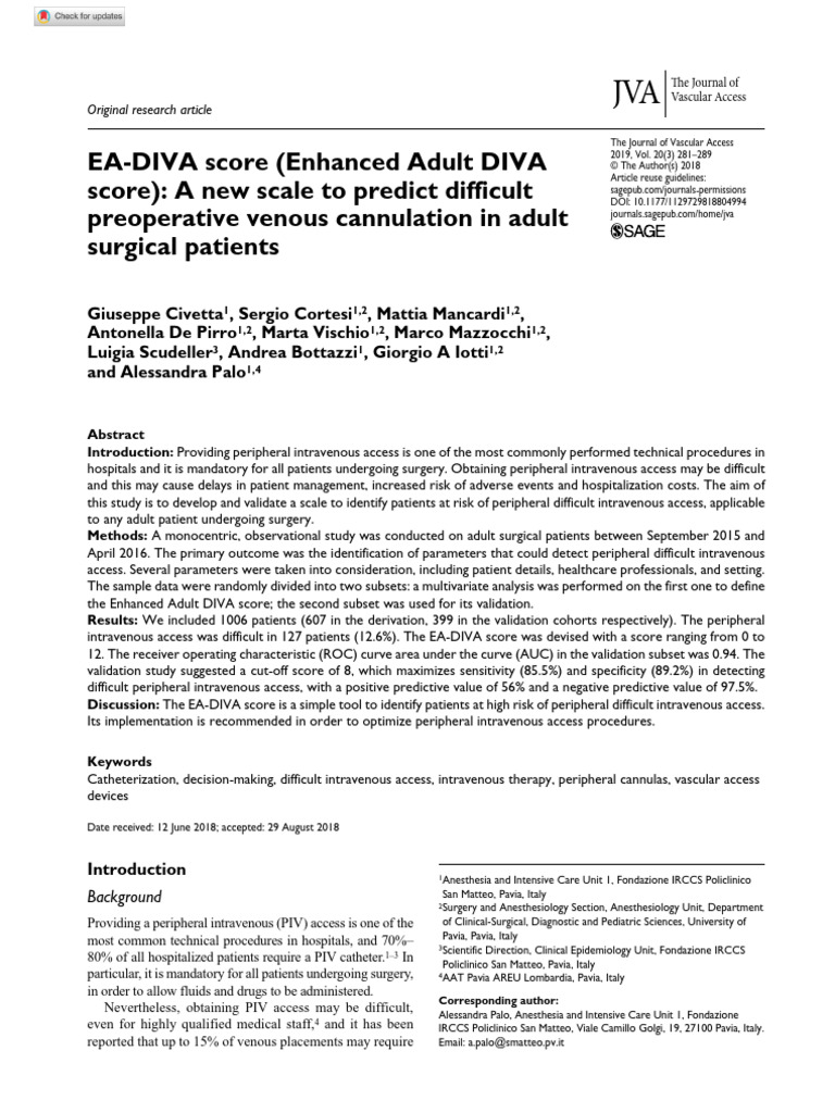 EA-DIVA Score Enhanced Adult DIVA Score | PDF