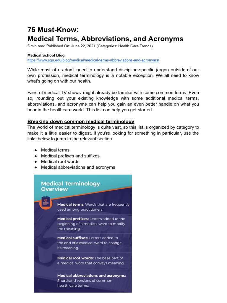 75 MedTerms | PDF