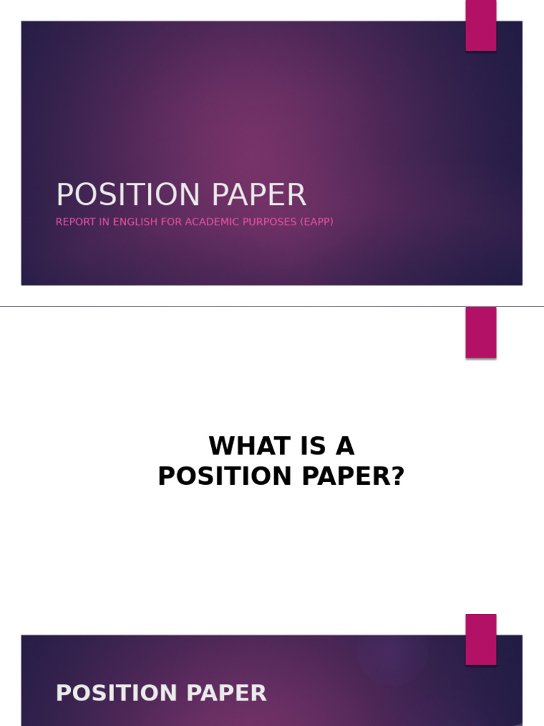Position paper Grade 11 | PDF