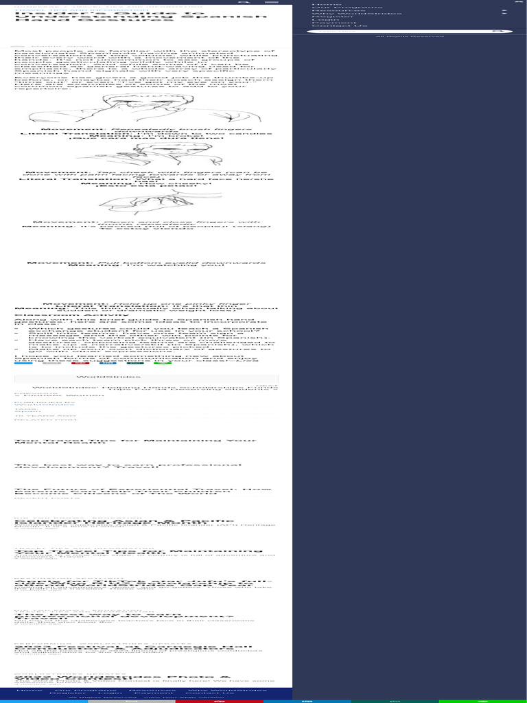 Insider’s Guide to Understanding Spanish Hand Gestures WorldStrides | PDF