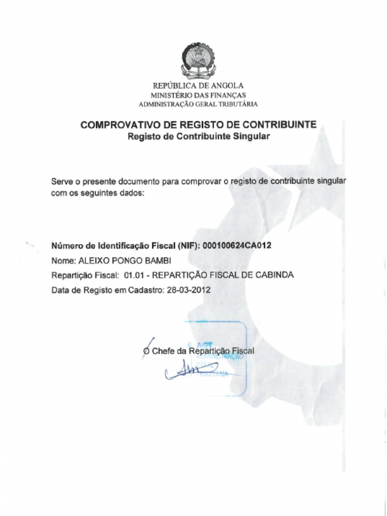 New NIF Number | PDF