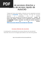 Guía de Comandos y Métodos Abreviados de Teclado de AutoCAD | PDF | Cad ...