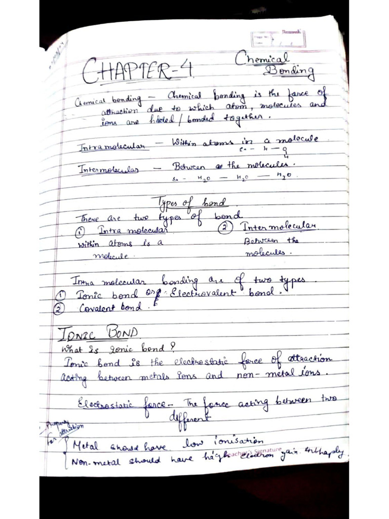 Chemistry ch 4 notes | PDF