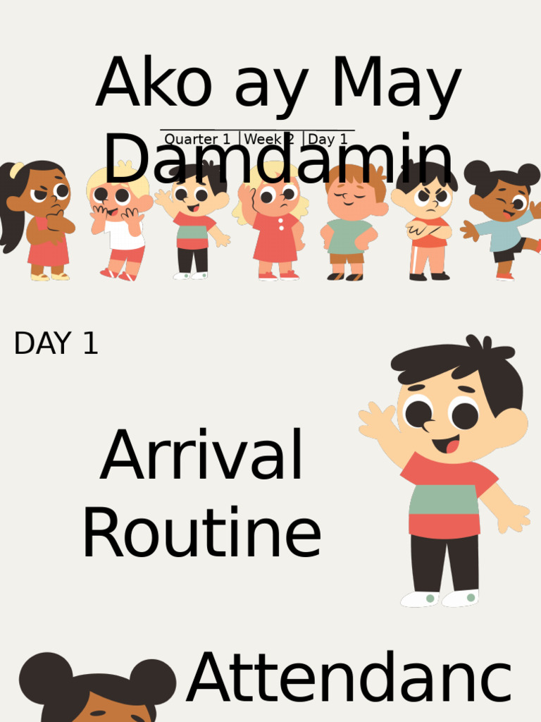 Kindergarten Q1 Week 2 Day 1 Asf | PDF