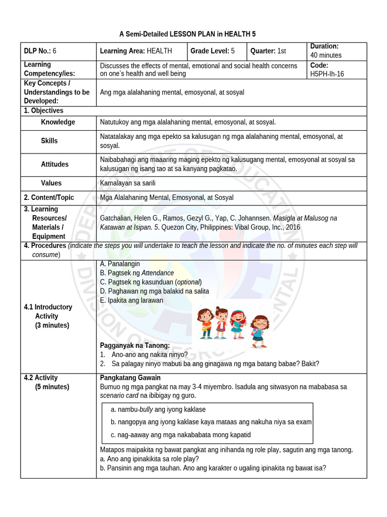 DLP Health5 Q1 L6 | PDF