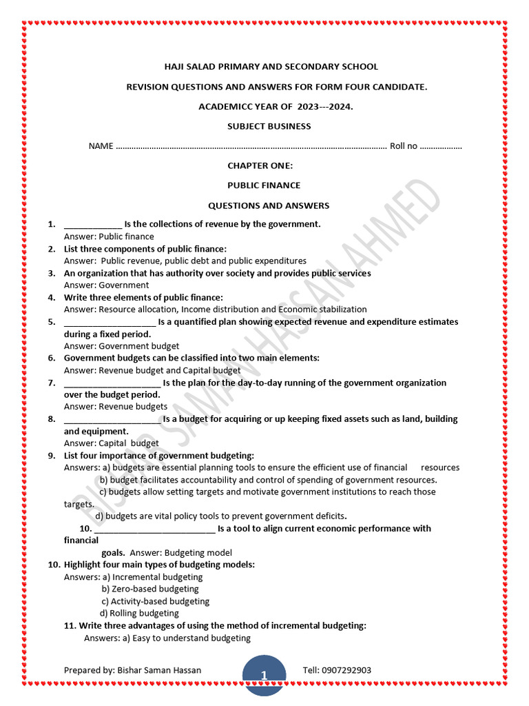 Business F4 Questions And Answers Pdf