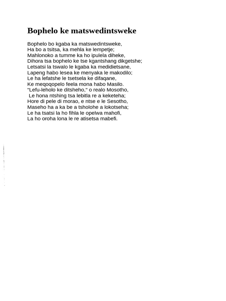 Sesotho Life Reflections | PDF | Religion & Spirituality
