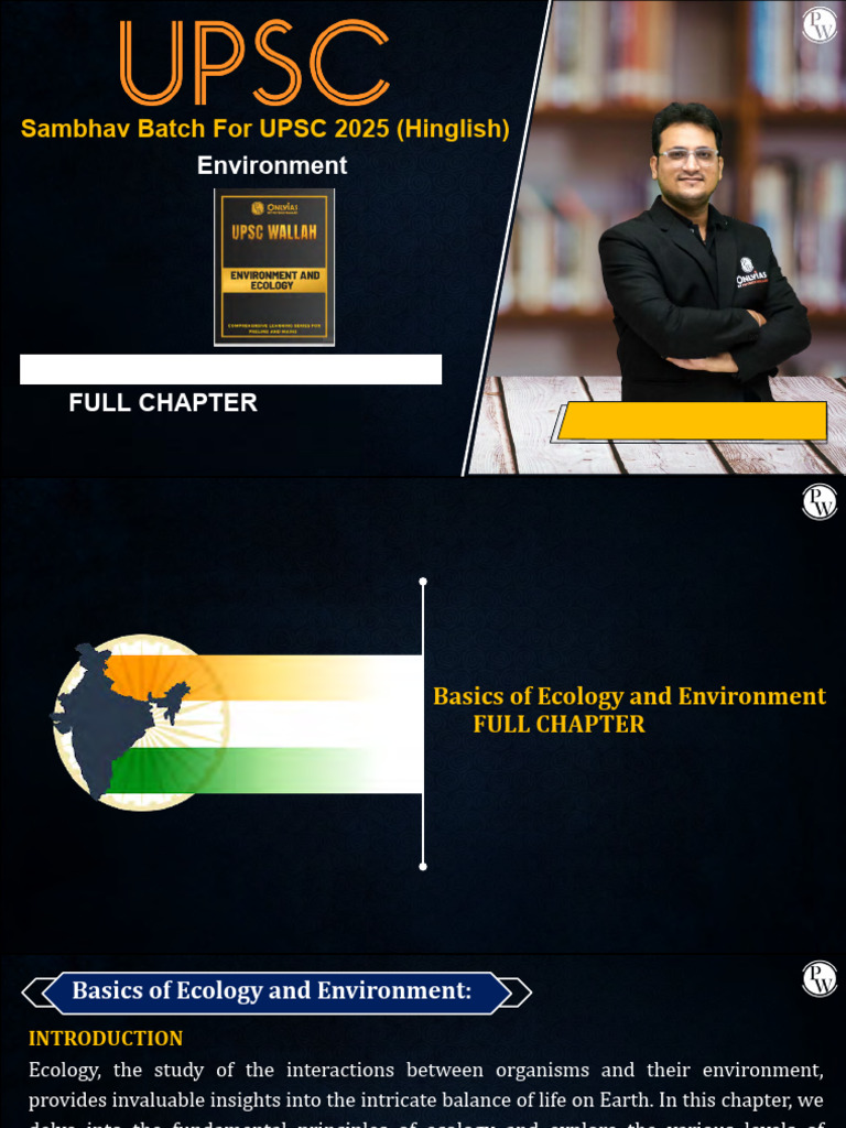 Basics of Ecology and Ecosystem FULL CHAPTER - UPSC Wallah Book Chapter ...