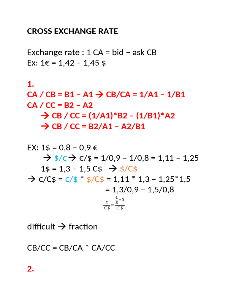 CROSS-EXCHANGE-RATE | PDF