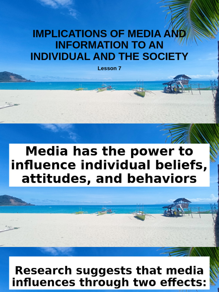 Media's Impact on Society and Individuals | PDF | Massive Open Online ...
