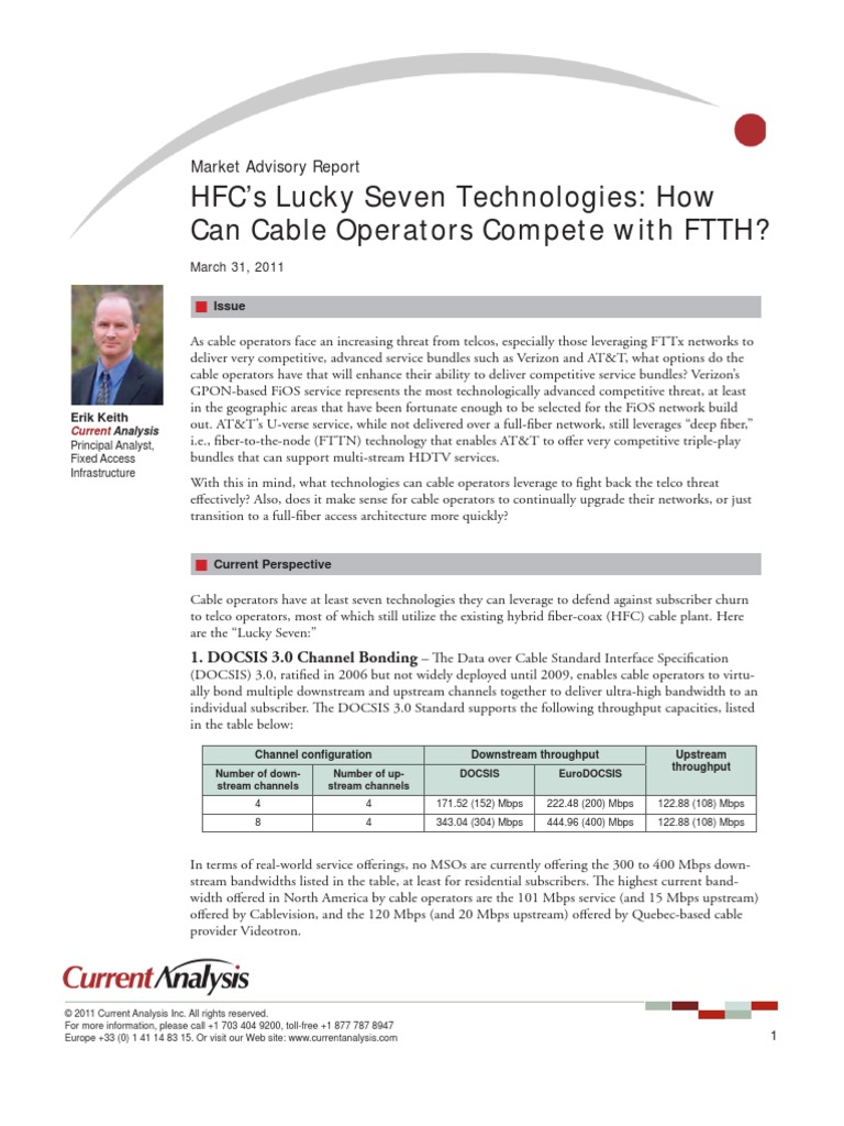 HFC's Lucky Seven Technologies: How Can Cable Operators Compete With ...