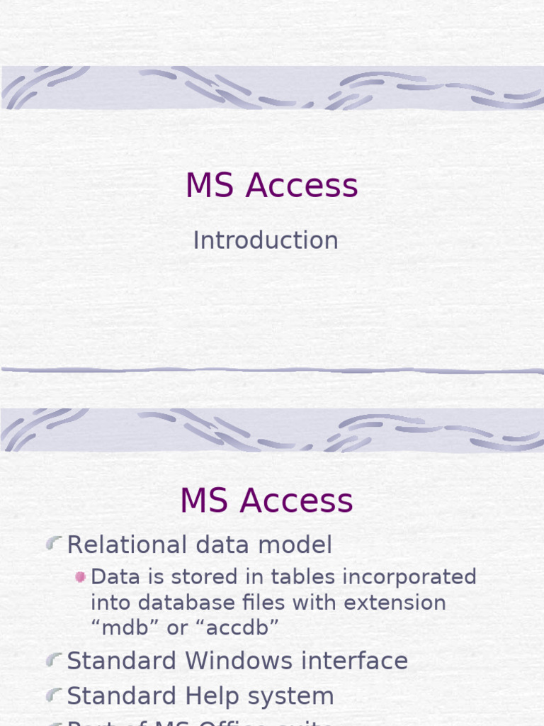 MS Access | PDF