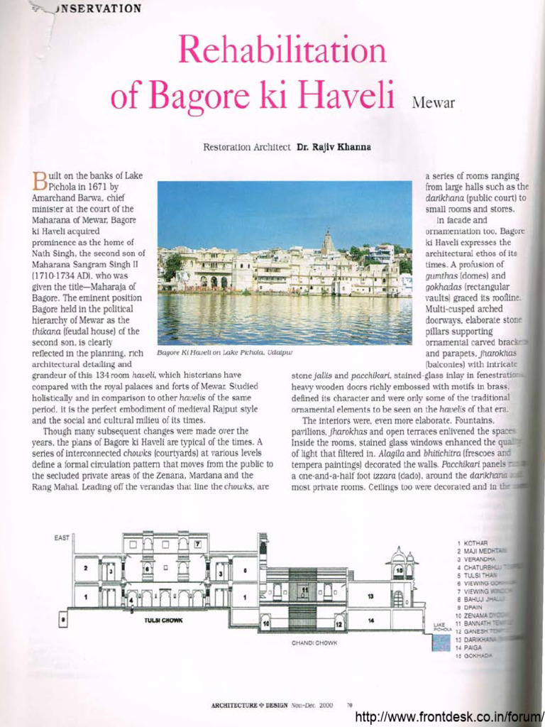 Conservation - Rehabilitation of Bagore Ki Haveli Mewar - Dr. Rajiv ...