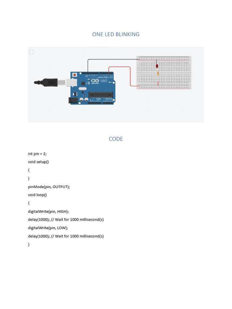 One Led Blinking | PDF