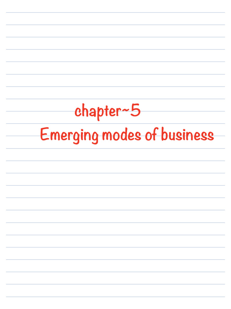 Chapter 5. Emerging modes of business (1) | PDF