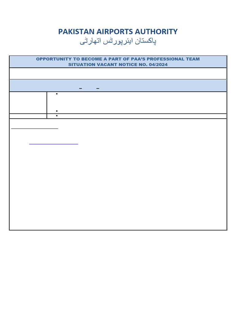 Advertisement 04-2024 AD Internal Audit | PDF