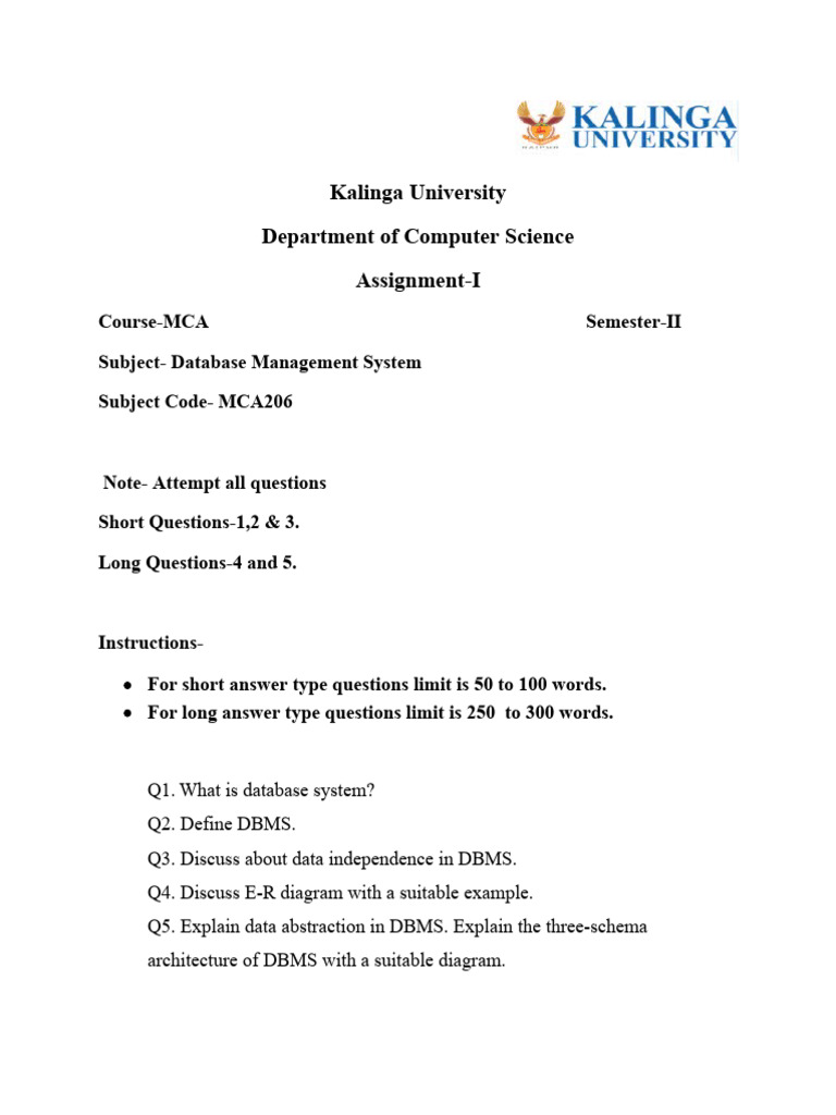 DBMS All Unit Assignment | PDF