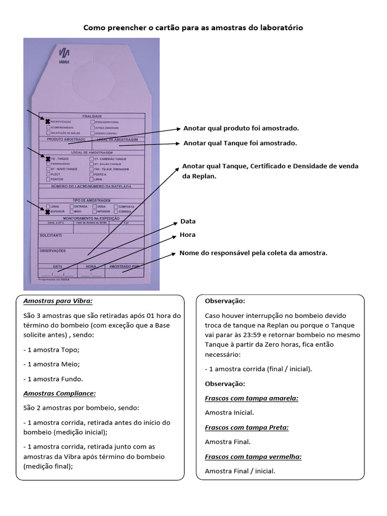 Amostras Vibra | PDF