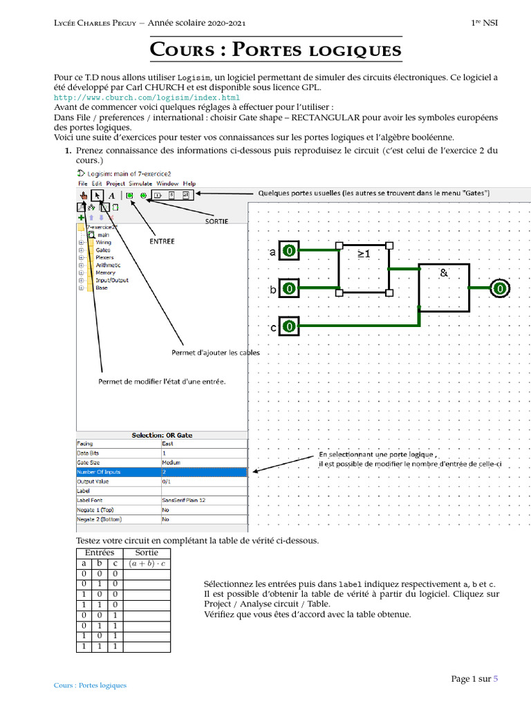 TD Portes Logiques | PDF