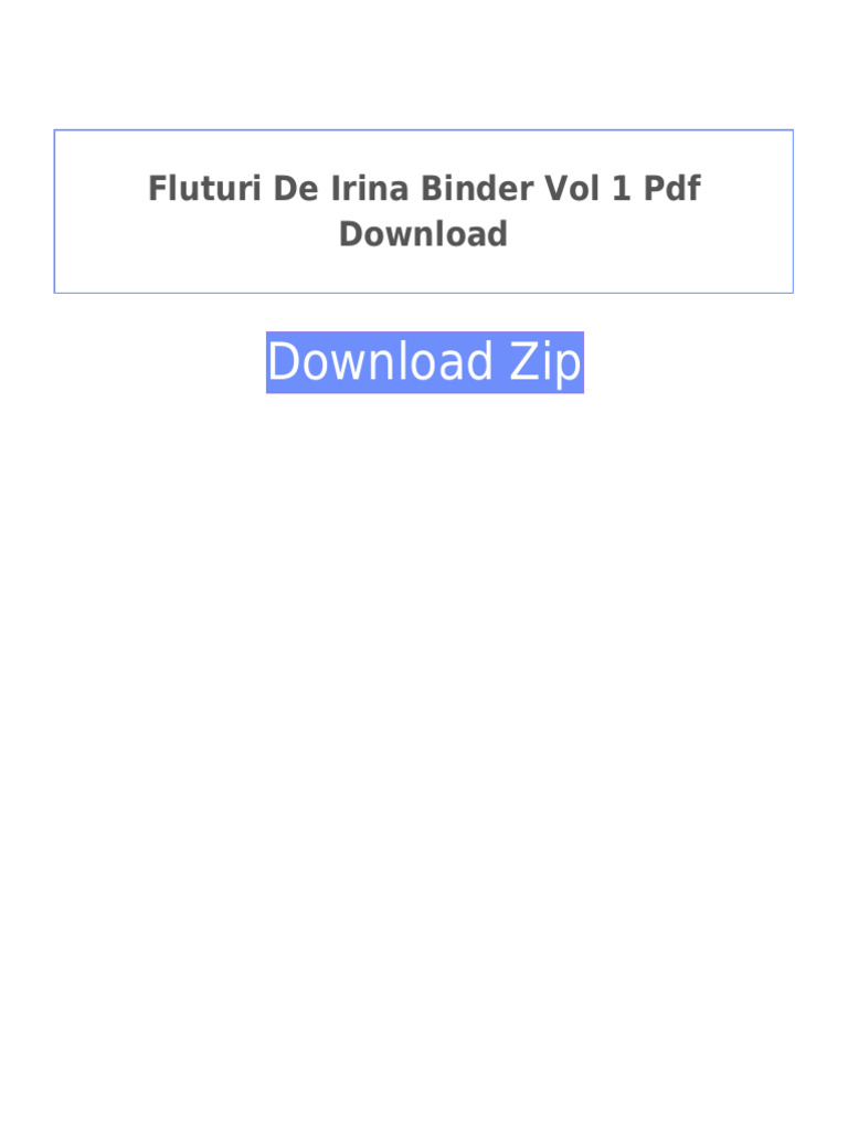 Fluturi de Irina Binder Vol 1 PDF Download | PDF