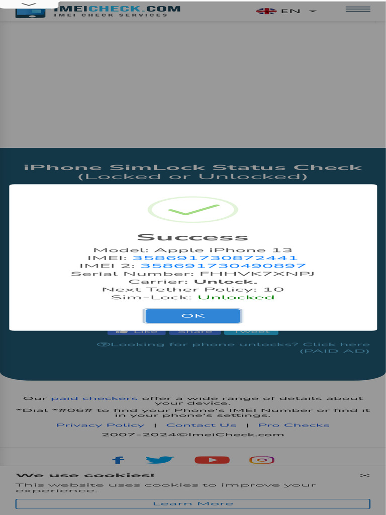 Iphone SimLock Status Check Free | PDF