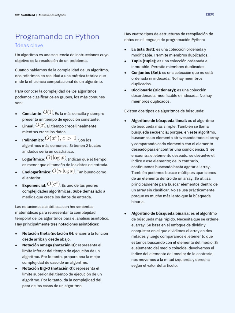 Python Tema6 IdeasClave v1 | PDF