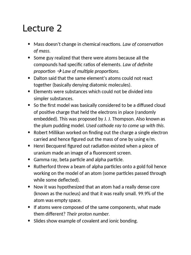 CHEM 101 Lecture 2 | PDF | Technology & Engineering