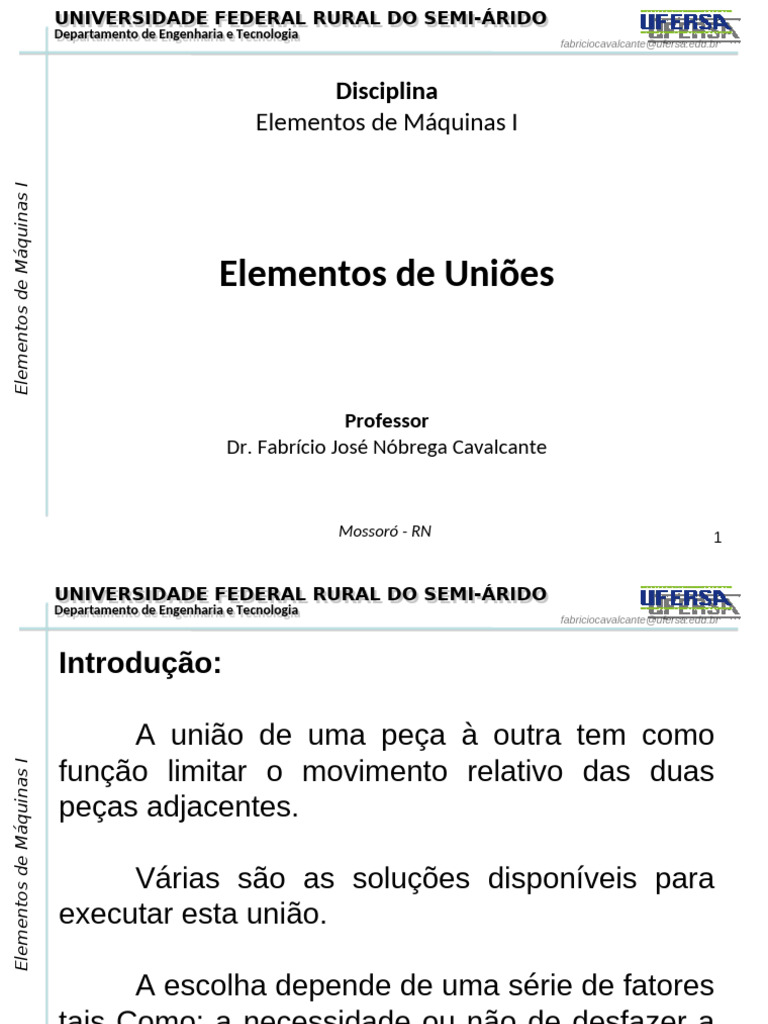 Elementos de Maquinas I - 2.1-Unioes Por Parafusos | PDF