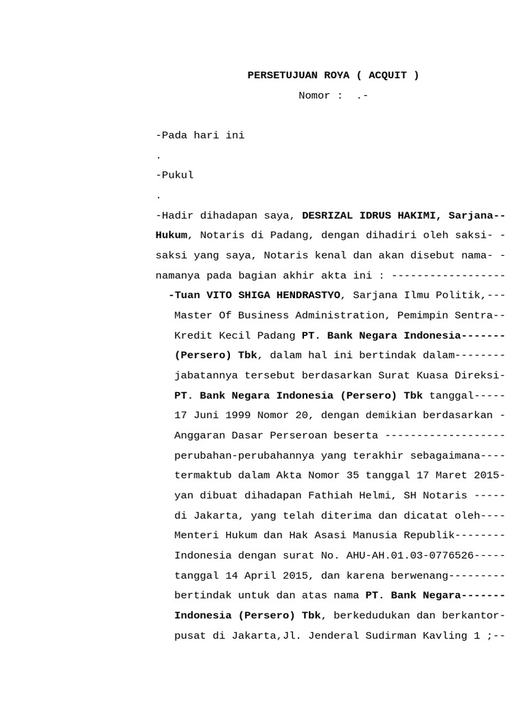 Akta Aquit | PDF
