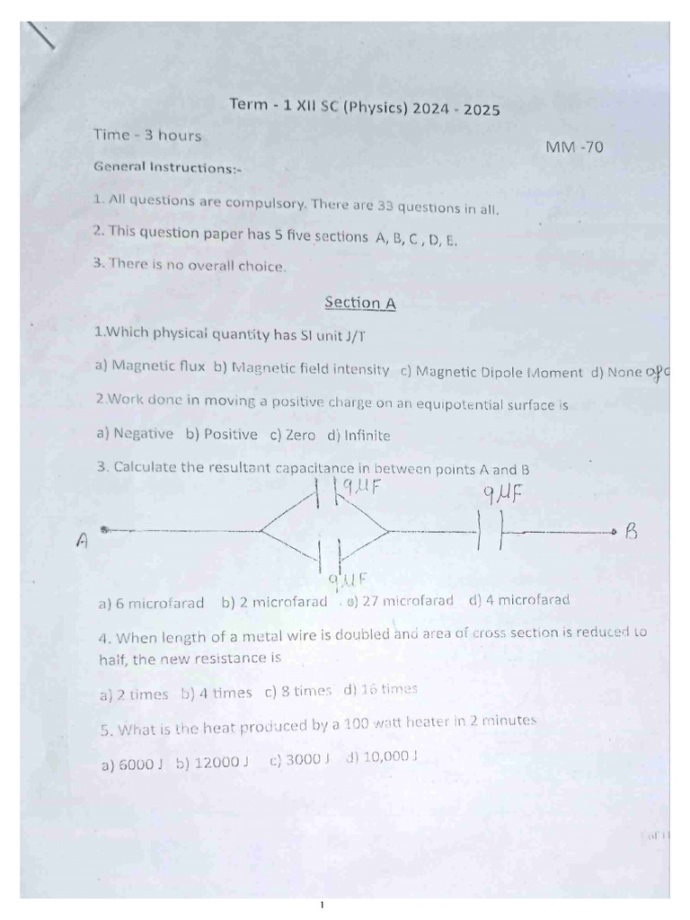 DAV Public School Term 1 Examination | PDF