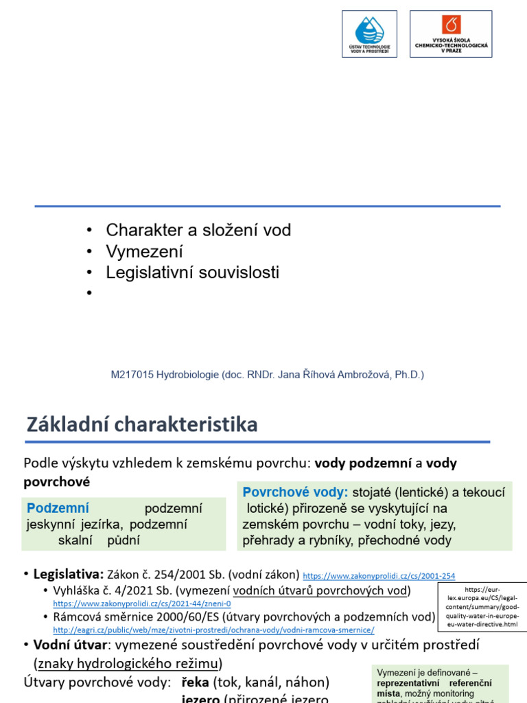 02 - Druhy A Typy Vod | PDF