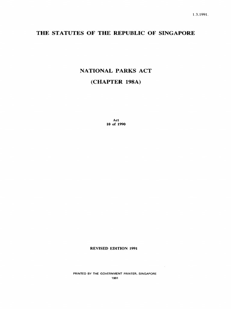National Parks Act | PDF