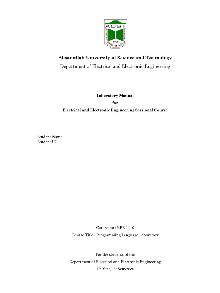Eee 1110 | PDF | C++ | Computer Programming