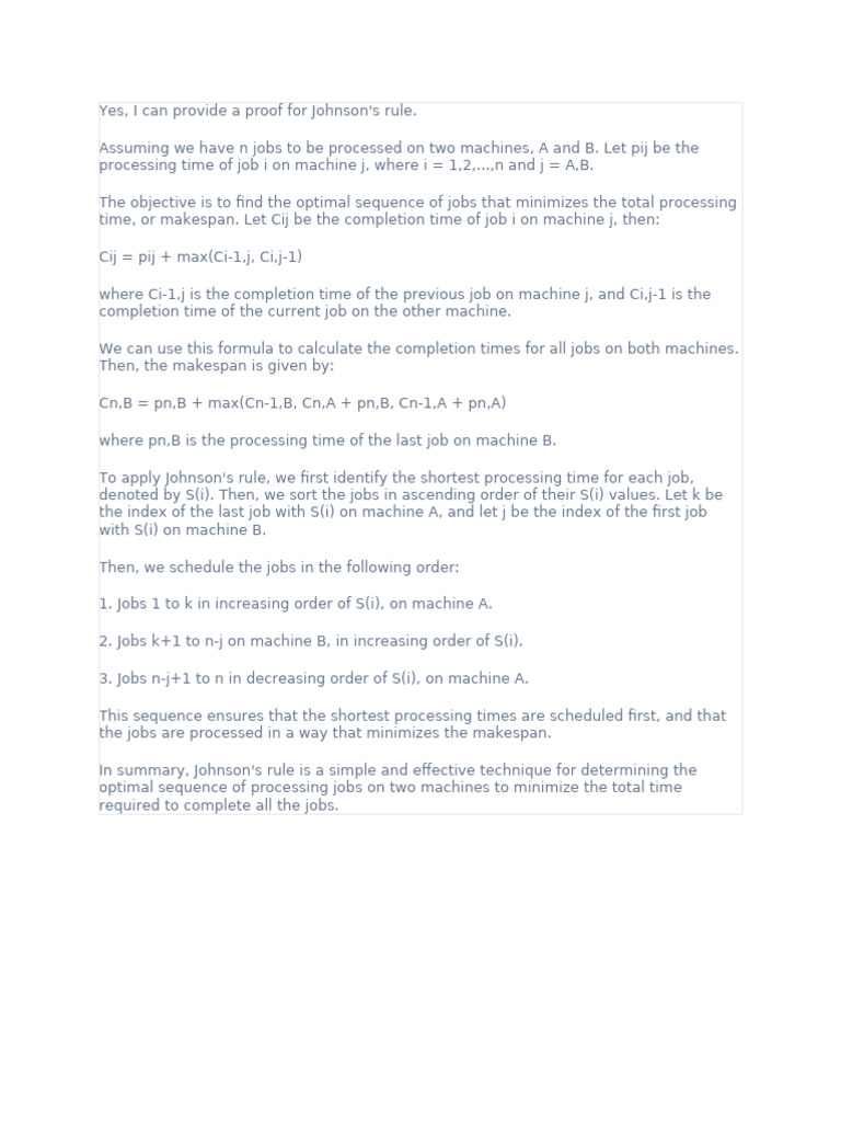 Prove of Johnson's Rule | PDF