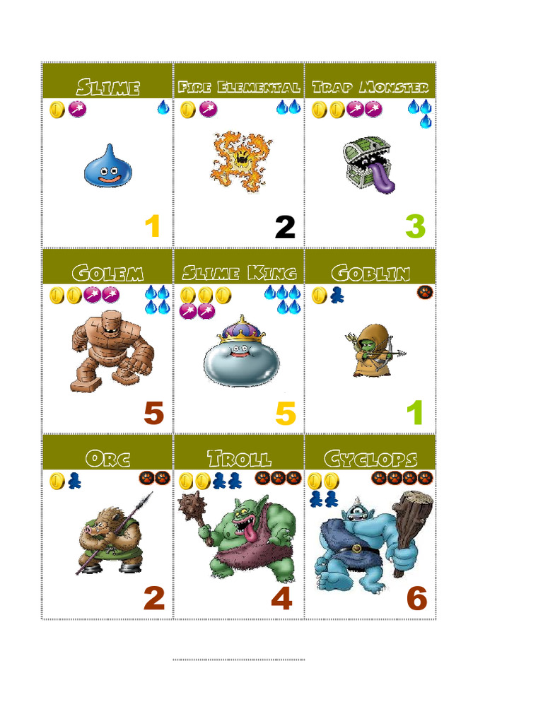 Monster Cards | PDF
