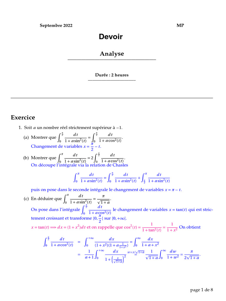 Devoir: Analyse | PDF