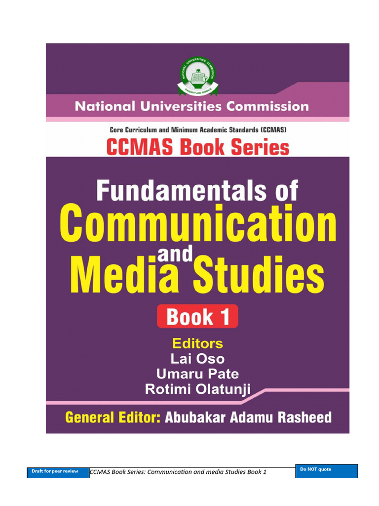 CCMAS TEXTBOOK Communication and Media Studies 2023 | PDF