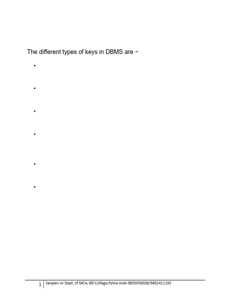 DBMS Keys & Codes Rule | PDF