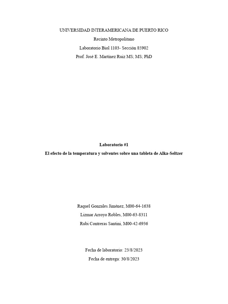 Experimento 1 | PDF