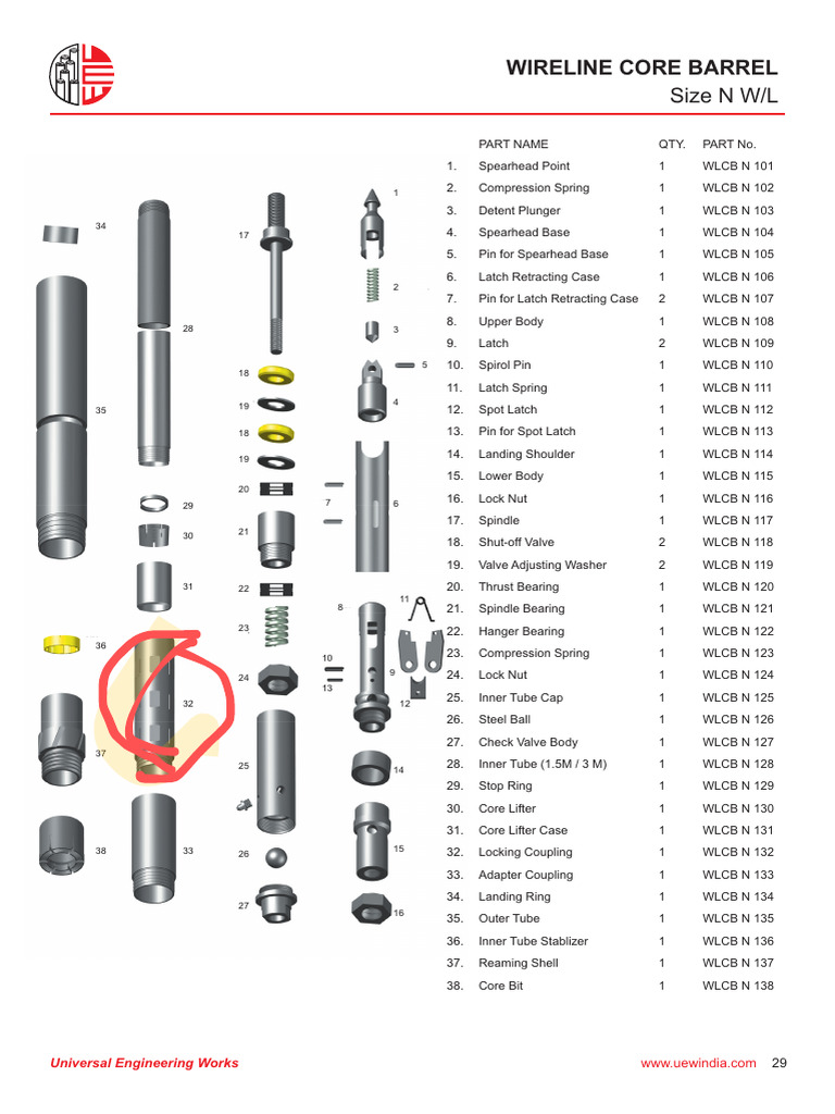 Wireline Core Barrel: Size N W/L | PDF