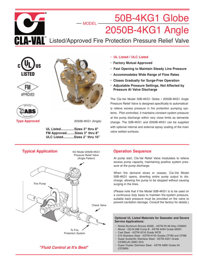 2050B Fire PRV Brochure | PDF