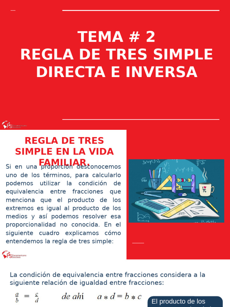 Tema # 2 - Regla de Tres Simple Directa e Inversa | PDF