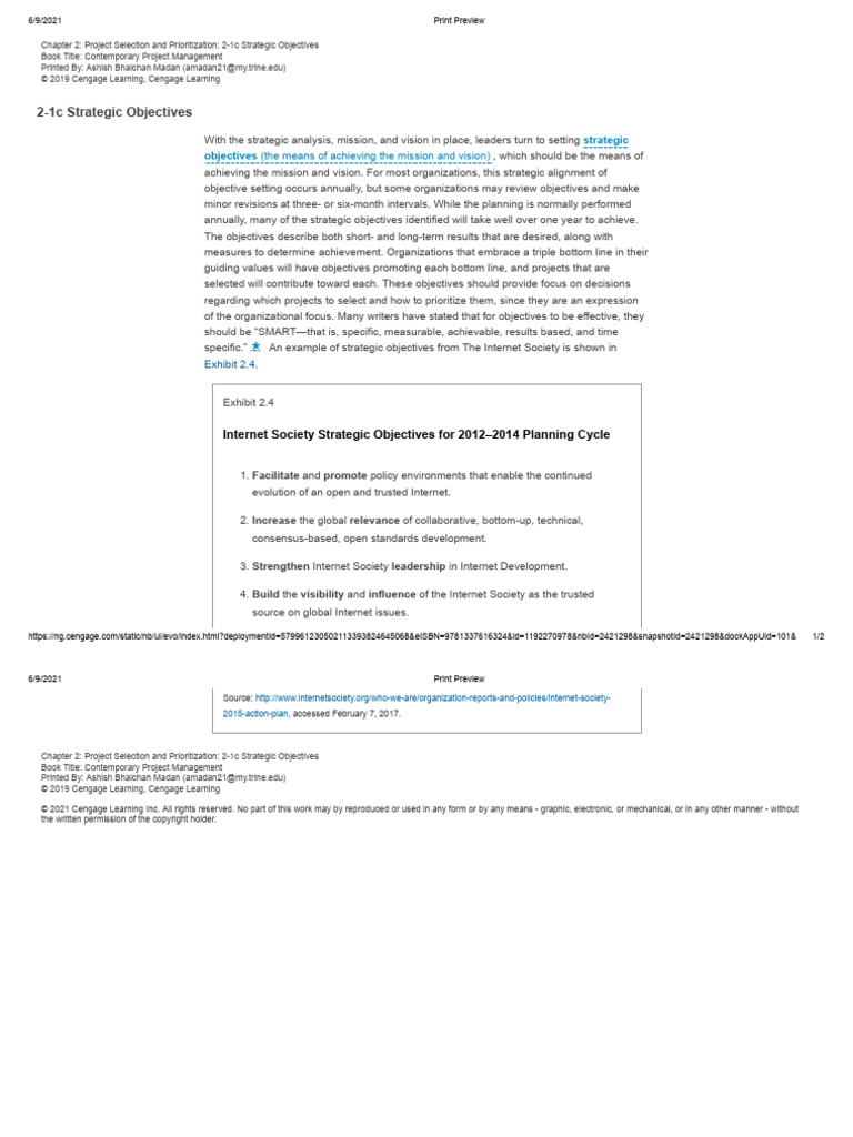 2-1c Strategic Objectives | PDF