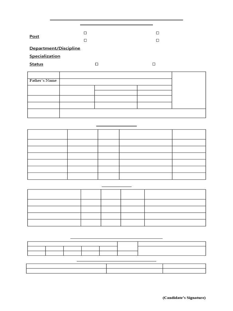 Numl Job Application Form | PDF