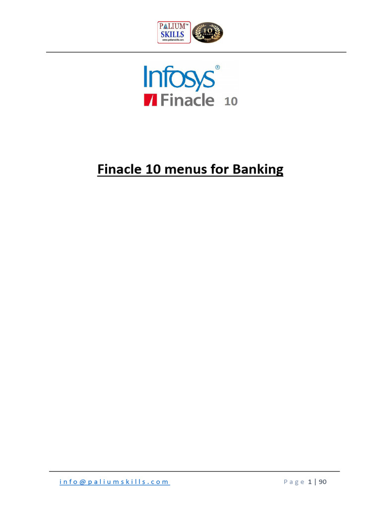 Exhaustive List of Finacle 10 Menus | PDF | Bonds (Finance) | Finance ...