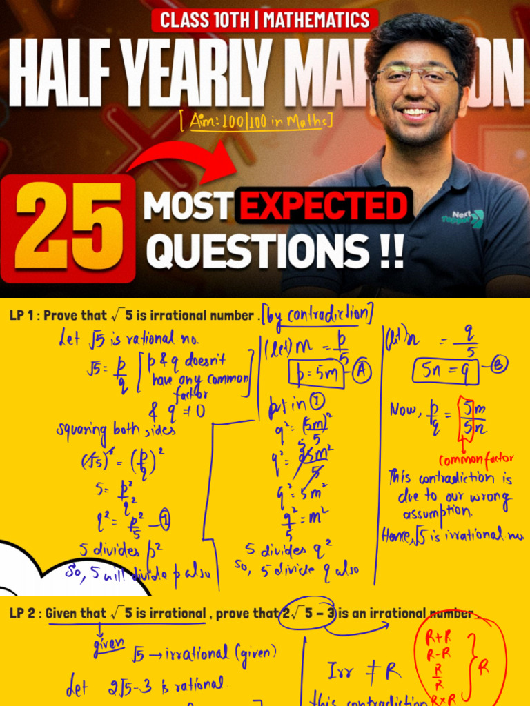 Maths Half Yearly Marathon | PDF