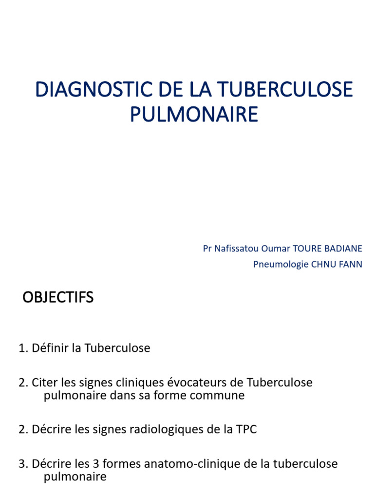 Tuberculose Pulmonaire | PDF