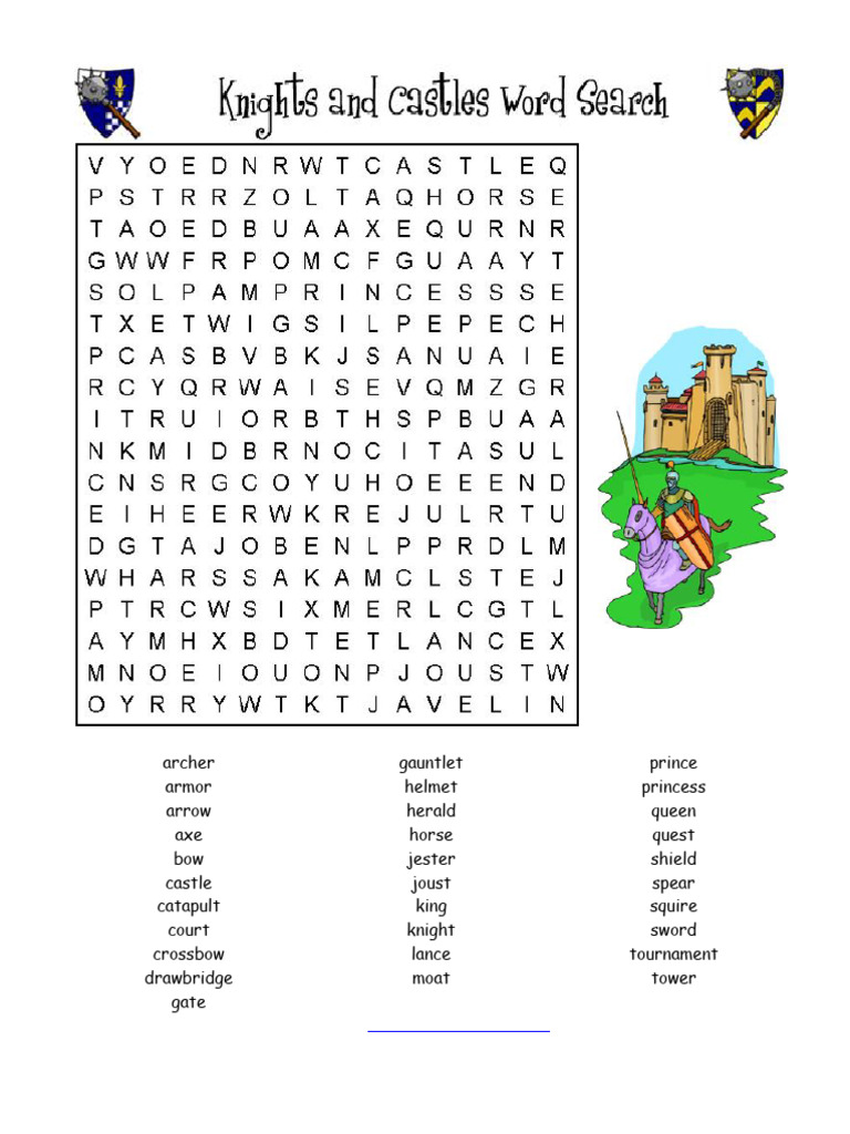 Knights Wordsearch | PDF