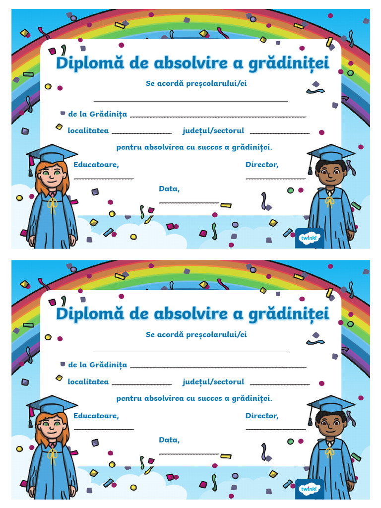 Diplome absolvire gradinita 2xA4 | PDF